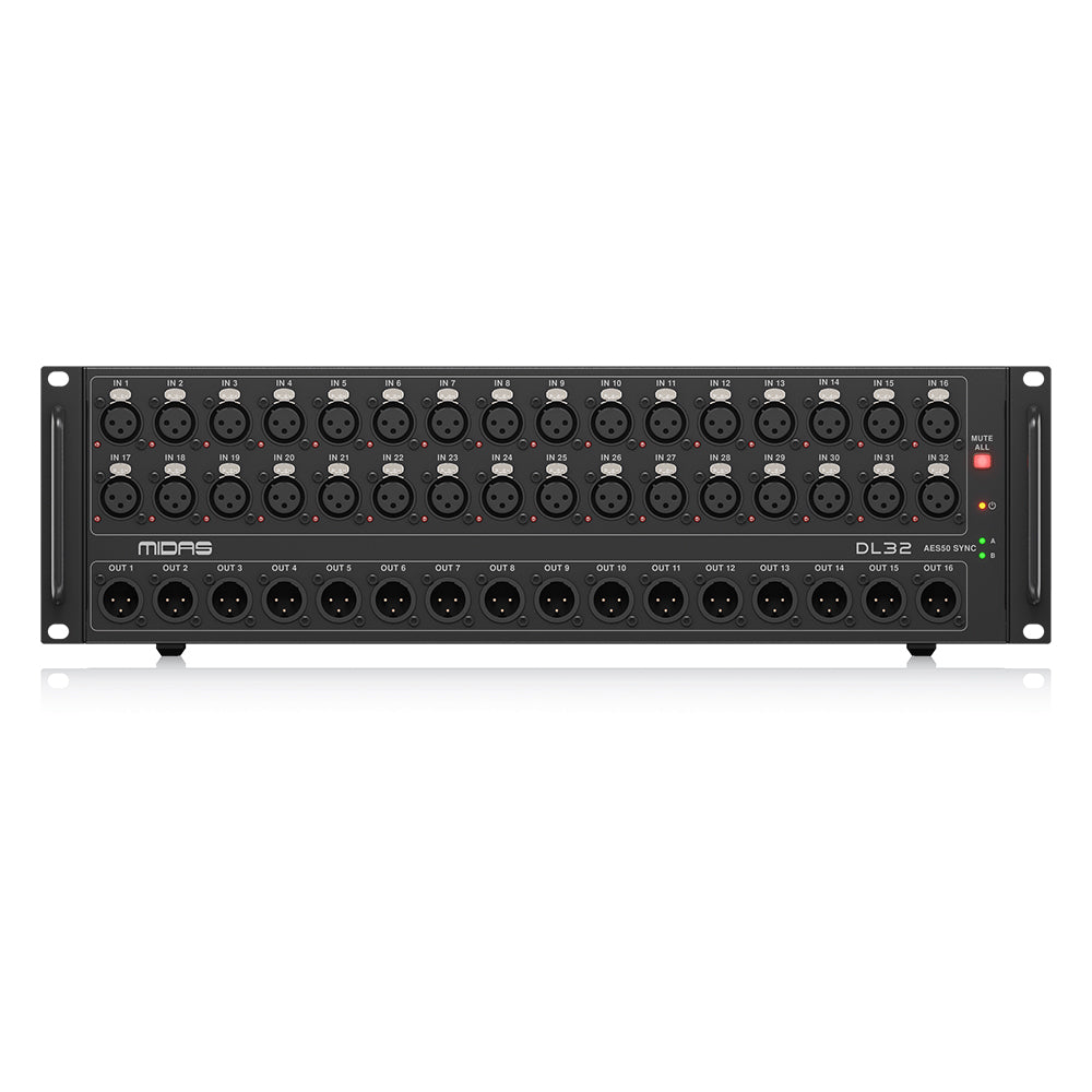 MIDAS DL32 32 Input, 16 Output Stage Box with 32 Midas Microphone Prea ...